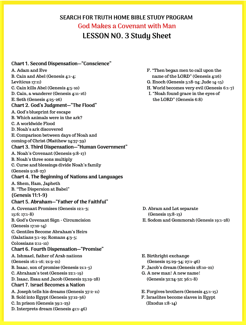 LESSON NO. 3 Study Sheet | Helping One Another By Prayer