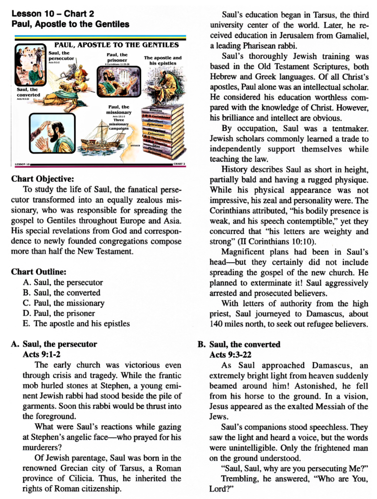 Lesson 10 chart 2 page 1 (1) | Helping One Another By Prayer